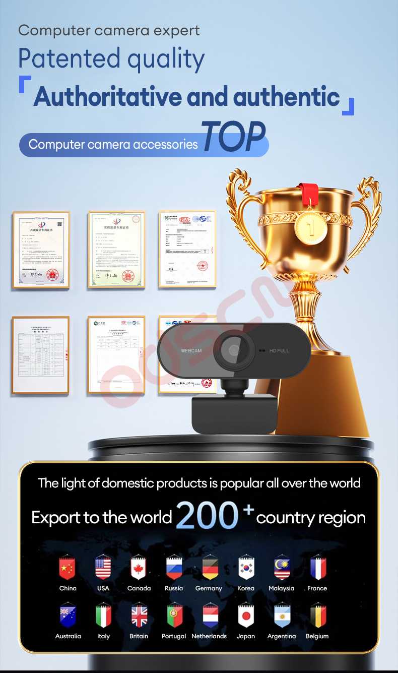 ODSCN Webcam 2K/ 1080P/ 720P Full HD Video Call For PC Laptop With ...
