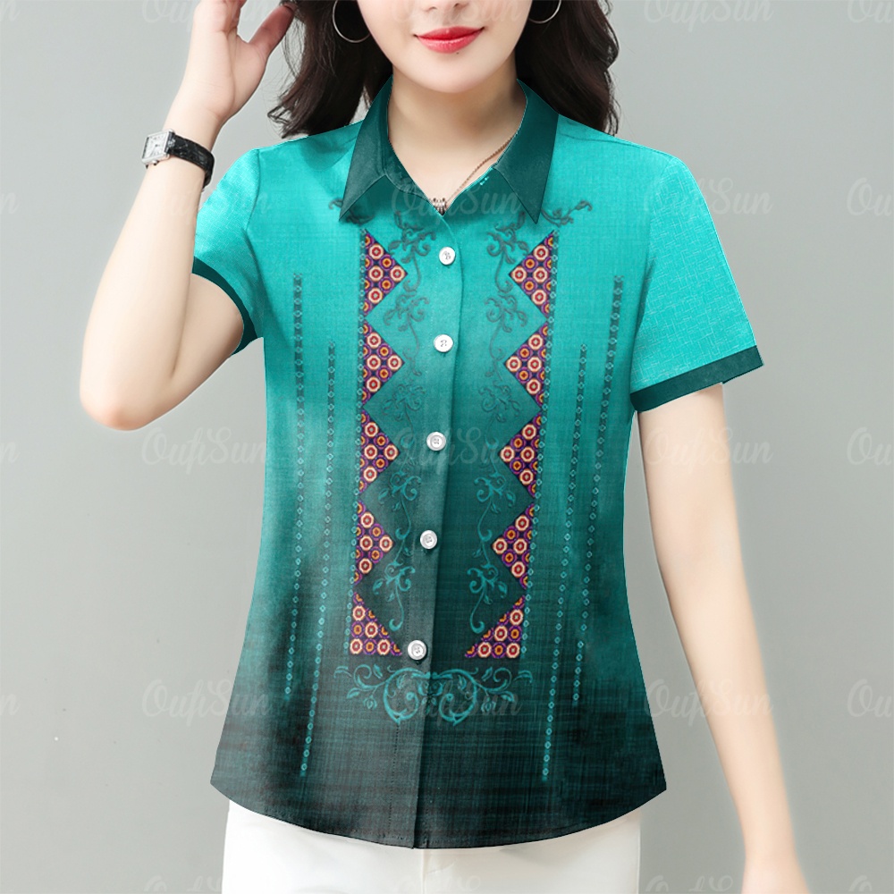 2025 Asean Attire For Women Women's Retro Ethnic Style Shirt Barong ...