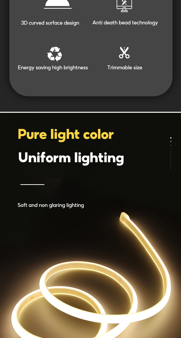 led Strip lamp 5m/10m neon lamp 220v Waterproof outdoor light Festival ...
