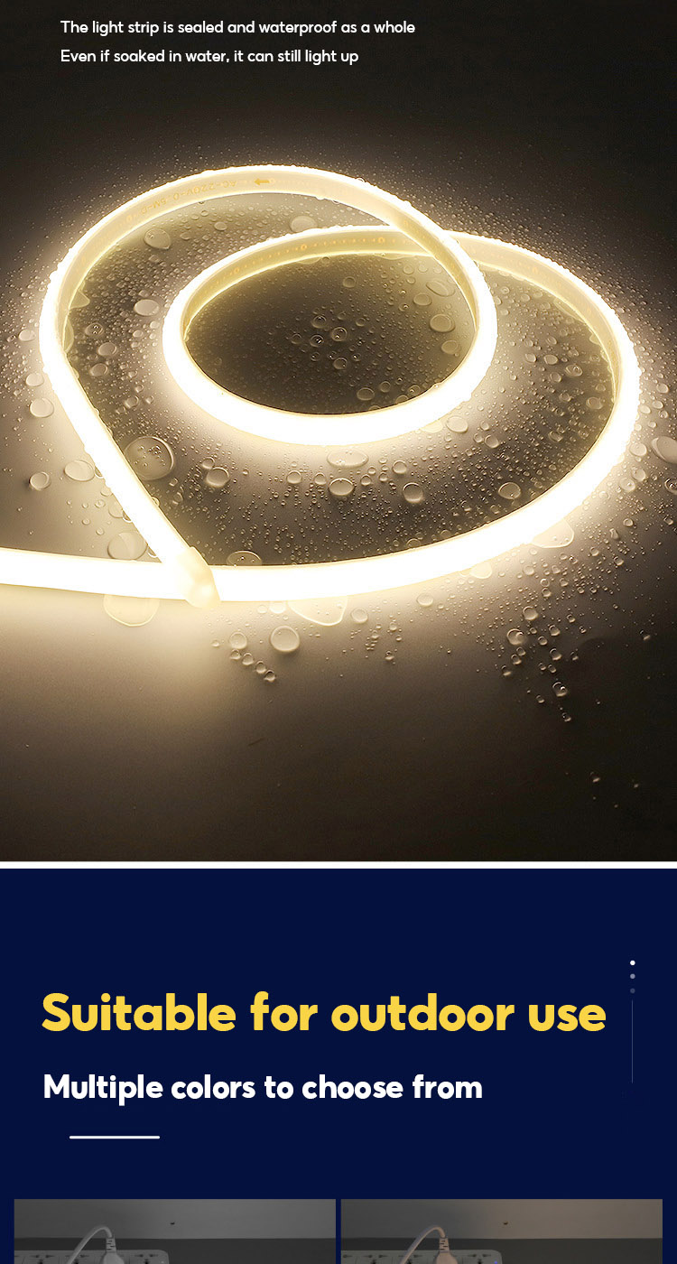 led Strip lamp 5m/10m neon lamp 220v Waterproof outdoor light Festival ...