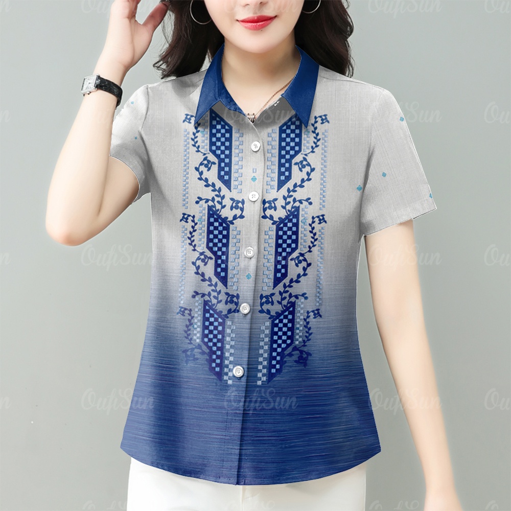 2025 Asean Attire For Women Women's Retro Ethnic Style Shirt Barong ...