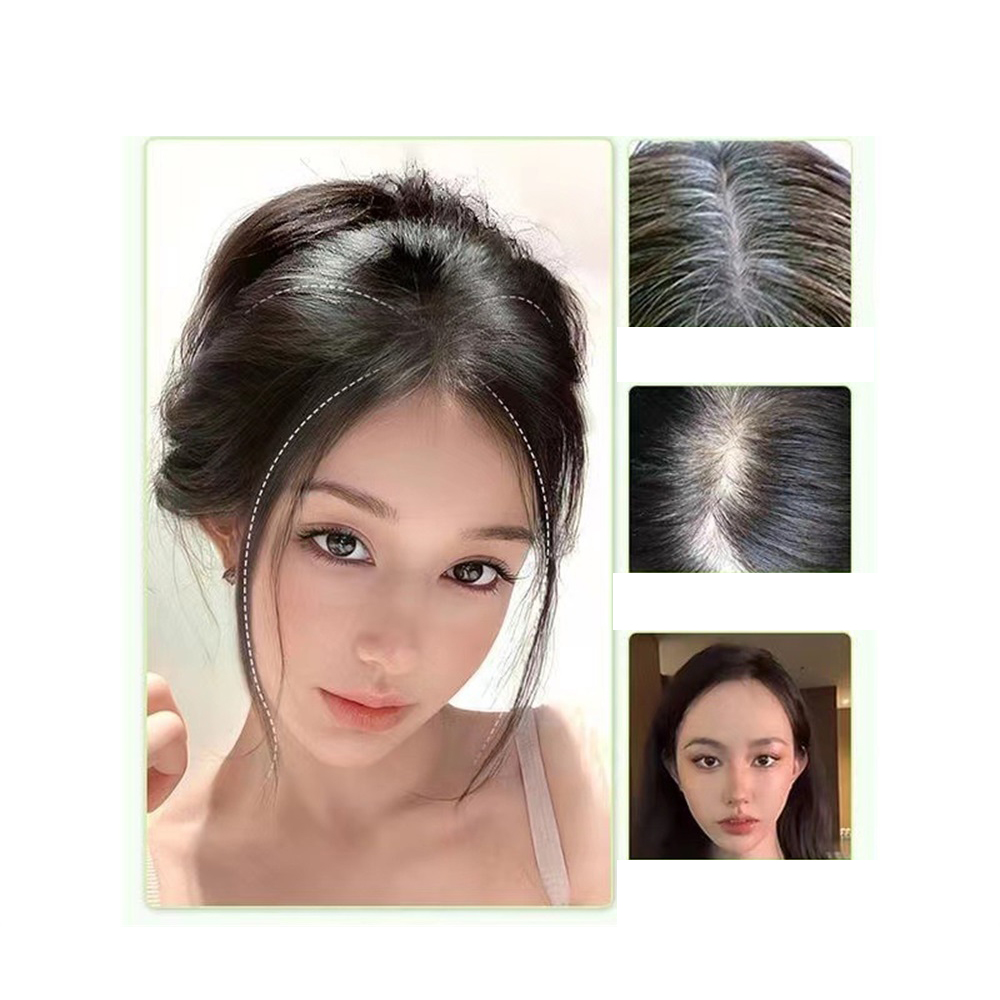 Korean Invisible Bangs Wig - 25cm Fluffy Hairpiece for Women, 8-Shaped ...