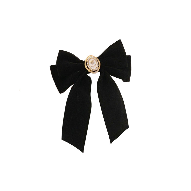 Vintage Black Velvet Bow Hair Clip - Elegant Spring Claw for Women's ...