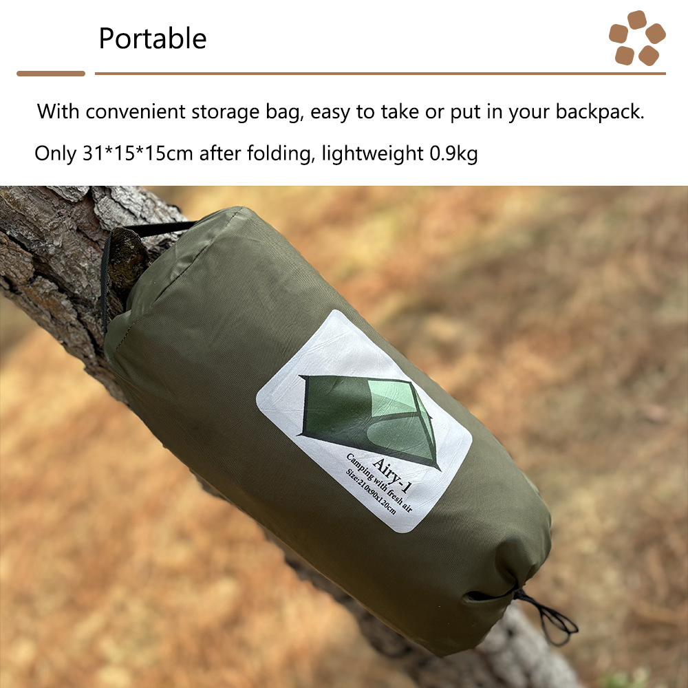 Poleless insect-proof single hiking tent lightweight inner tent ...