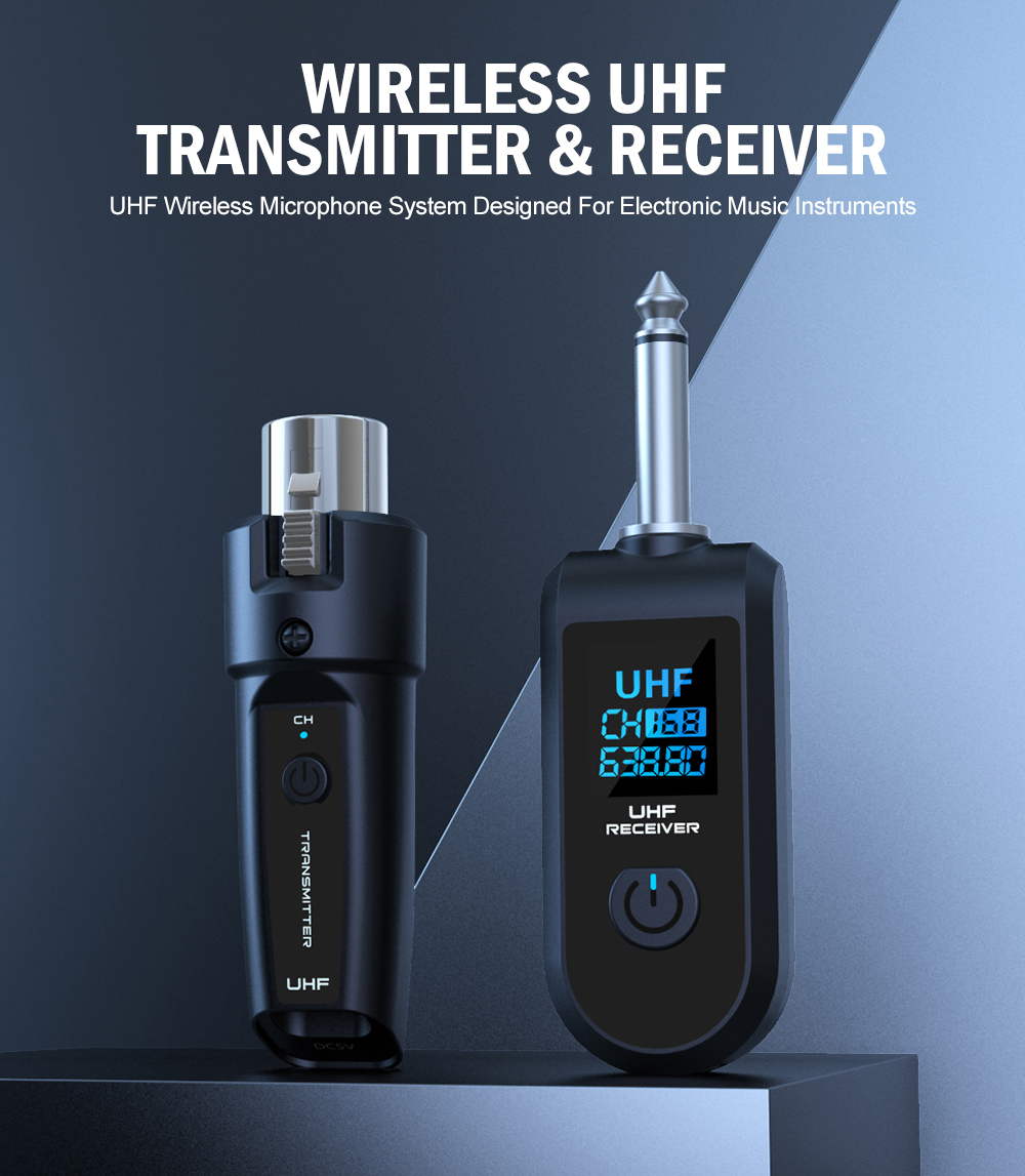 K1 2.4G Wireless Microphone Transmitter Receiver XLR System Mic ...