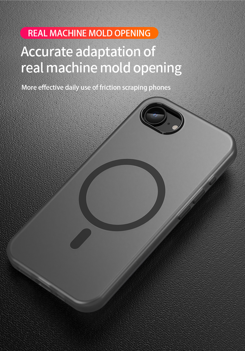 black Case for iPhone 16E/SE4 SE3 SE2 7 8 PhoneCase magnetic charge ...