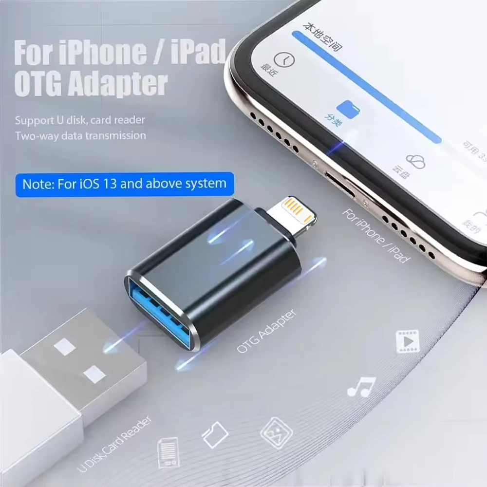 USB 3.0 OTG Adapter Suitable for IOS 13 Above IPhone 14 to 6s IPad Can ...