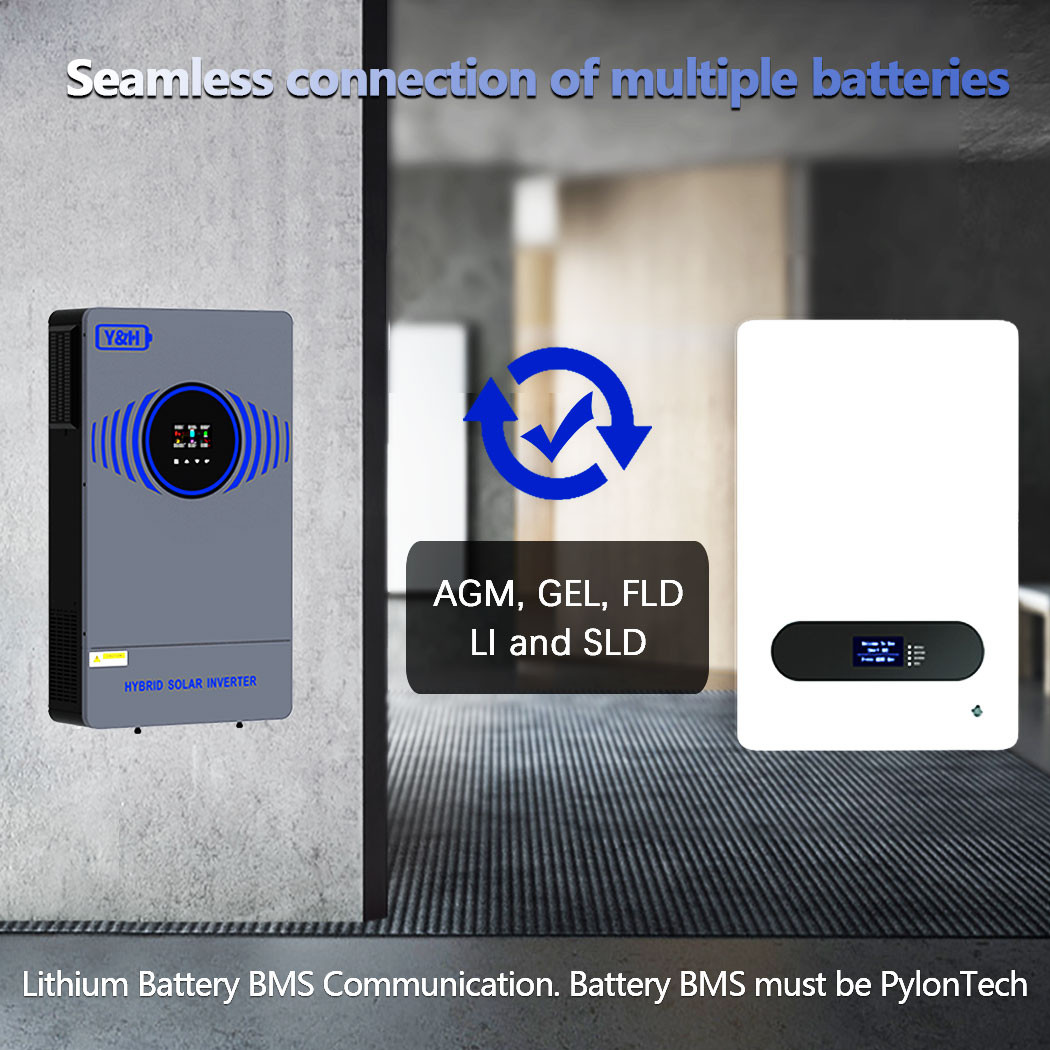 Y&H 4.2KW 24VDC Solar Hybrid Inverter Built-in Air Switch and Lightning ...