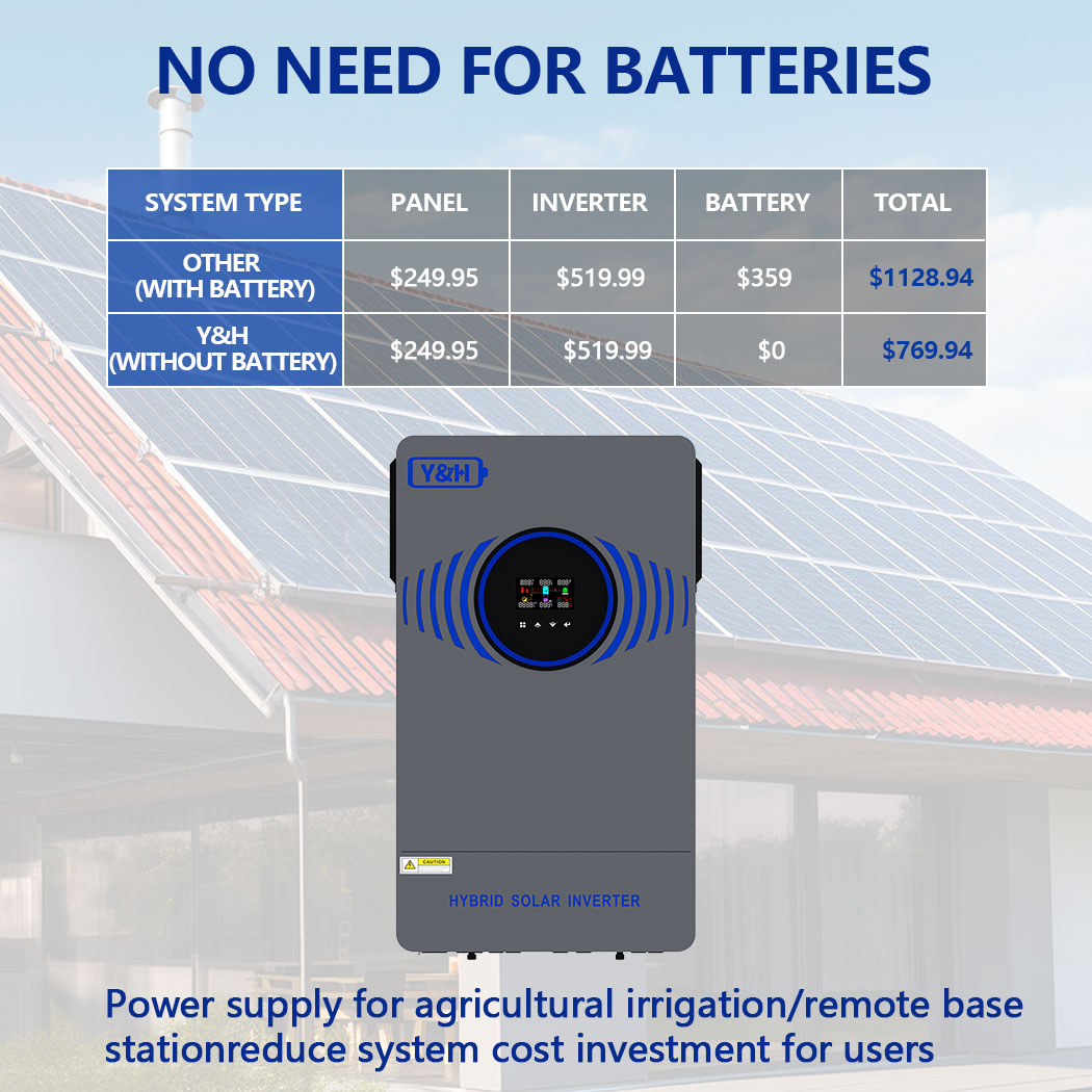Y&H 4.2KW 24VDC Solar Hybrid Inverter Built-in Air Switch and Lightning ...