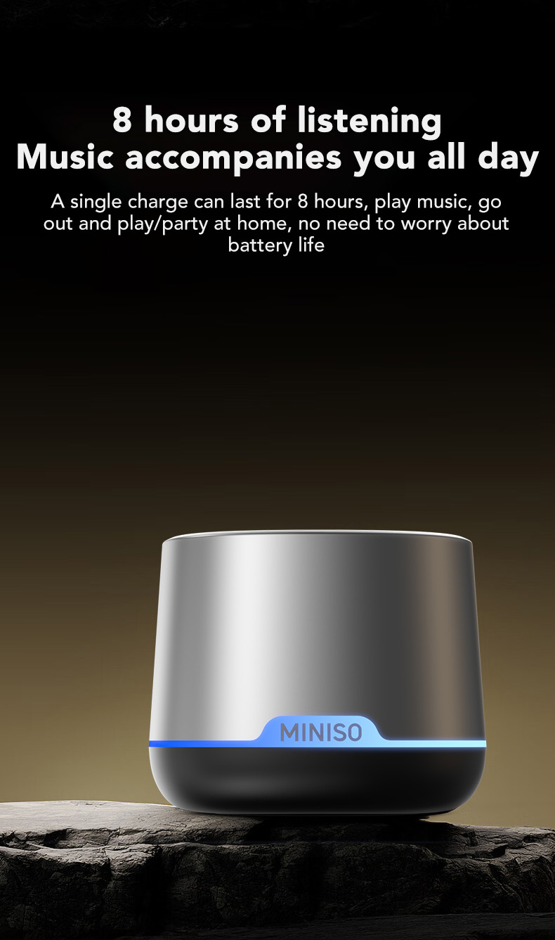 MINISO M100 Bluetooth Speaker Mini Bluetooth Speaker True Wireless HD Stereo Outdoor Sports High ...