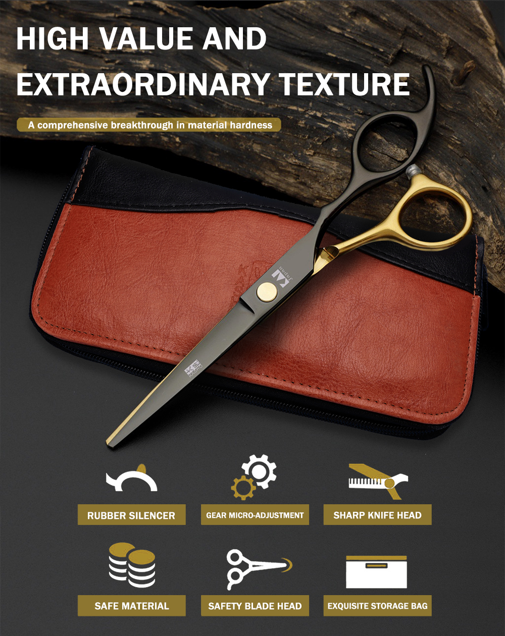 Ready Stock Kasho 440C Hair Cutting Scissors Japan Barber Tooth Scissors Flat Scissors for Salon ...