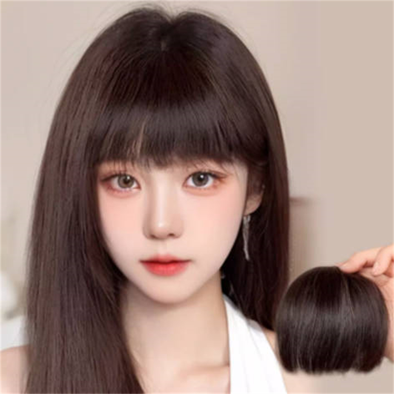 Invisible Bangs Hairpiece - Seamless Fake Fringe for Women, Sweet Girl ...