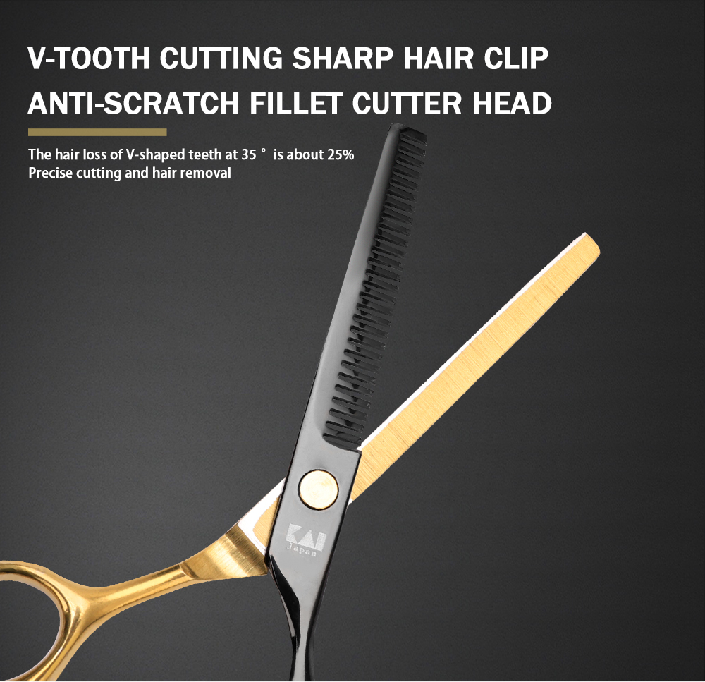 Ready Stock Kasho 440C Hair Cutting Scissors Japan Barber Tooth Scissors Flat Scissors for Salon ...