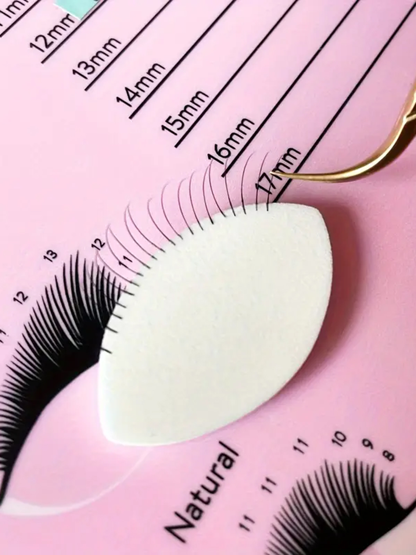 False Eyelash Pads Reusable Mapping Makeup Puffs Training Eyelash ...