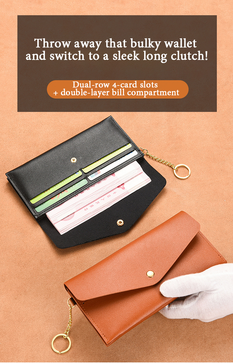 Cash Envelope Wallet Leather Cash Wallet Organizer Reusable Money Bag ...