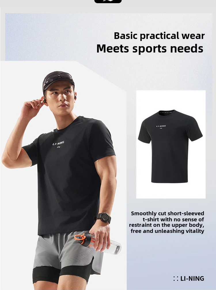 LI-NING Men T-shirt Professional Sports ATSV115 Legit Official Store ...