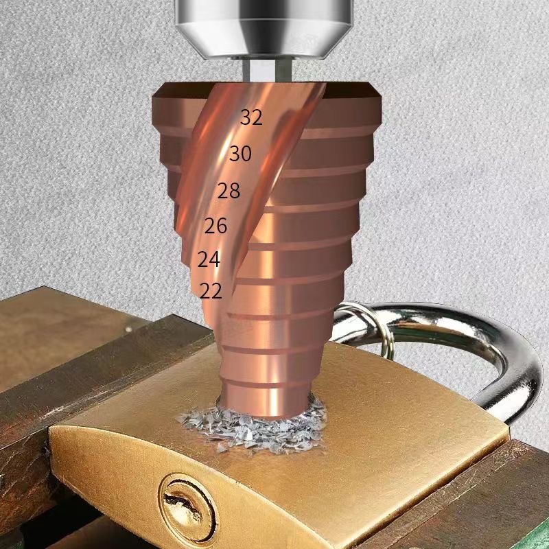 M35 5% Cobalt Step Drill Bit, 4-12/4-20/4-22/4-32 HSS Spiral Flute Step Bits Hex Shank for ...