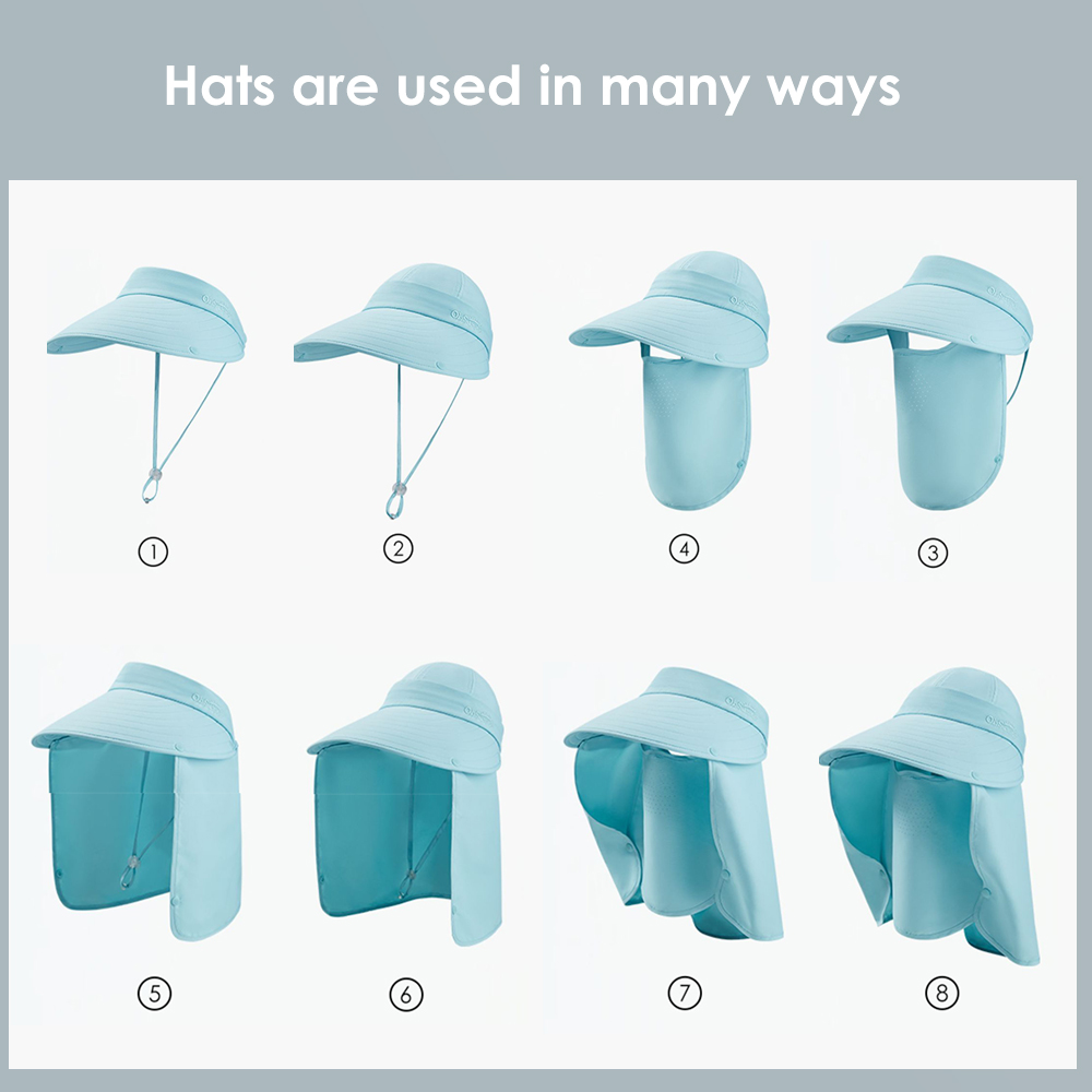Ohsunny Sunscreen Bucket Hat Cover Face Anti-Ultraviolet Outdoor Riding ...