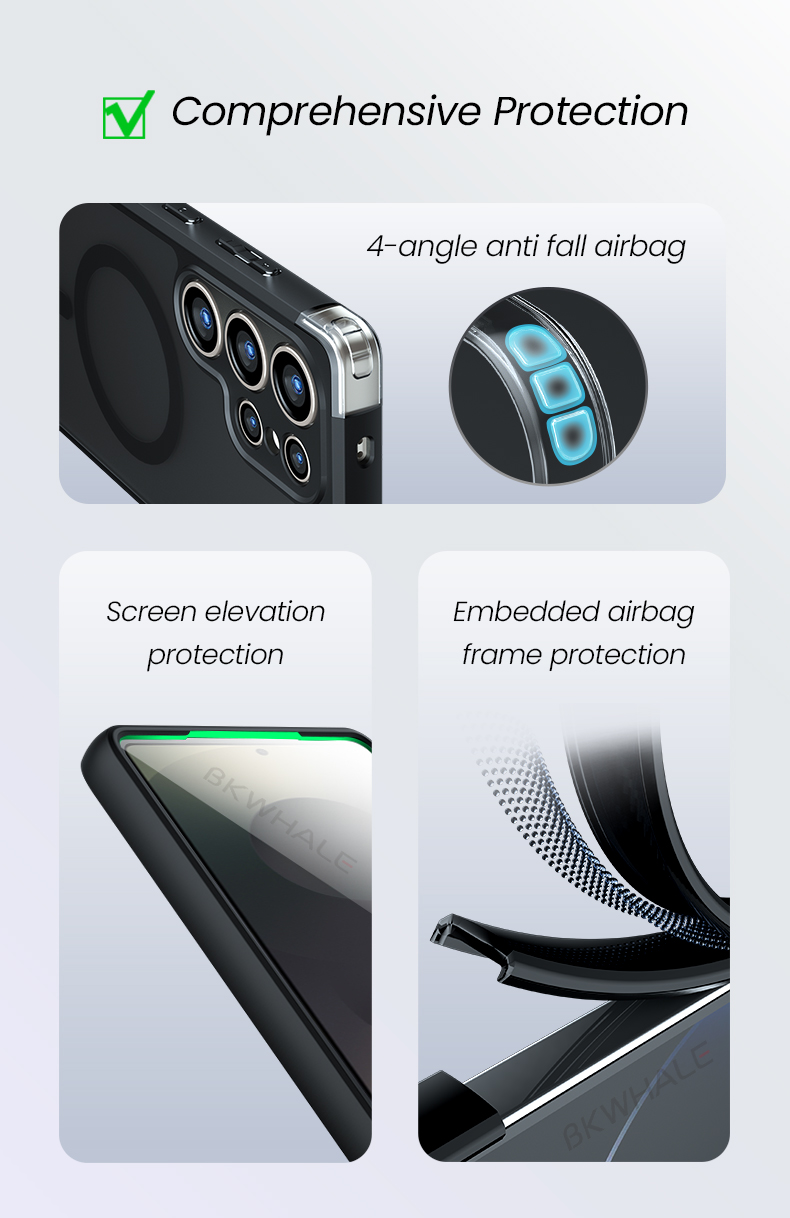 BKWHALE Magnetic Phone Case for Samsung Galaxy S25 Ultra S25+ S25FE S24 Ultra S24+ S24FE S23 ...