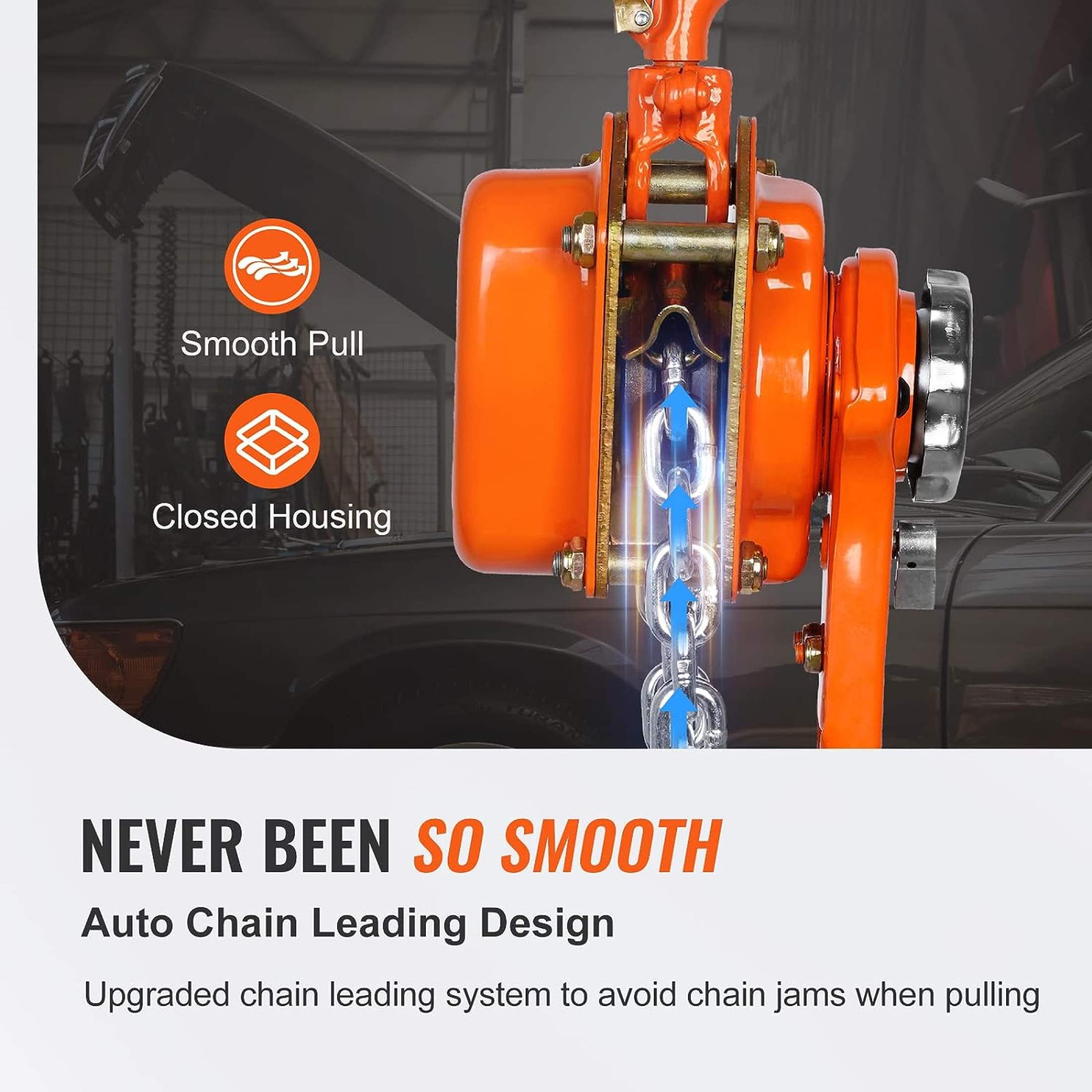 1T 2T 3T Chain Lever Block Ratchet Puller Constriction Building Hoist ...