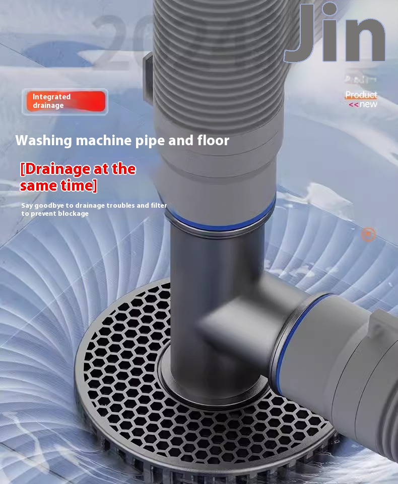 Three-way multi-purpose drain for washing machines and sinks Drainpipe ...