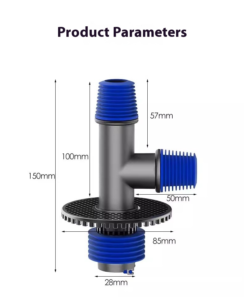 Three-way multi-purpose drain for washing machines and sinks Drainpipe ...