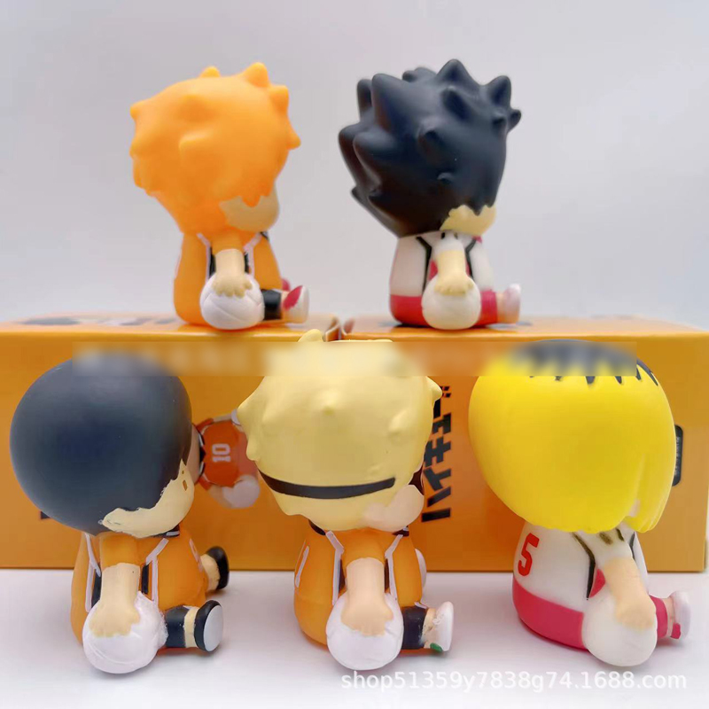 4 Style 5Pcs/Set Anime Haikyuu!! Q Version Cute Fat Hinata Shoyo Tobio ...