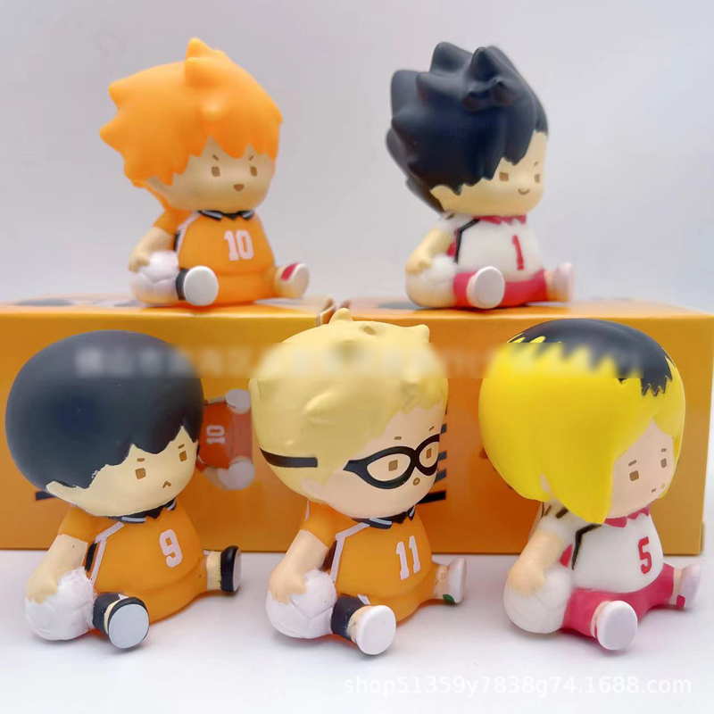 4 Style 5Pcs/Set Anime Haikyuu!! Q Version Cute Fat Hinata Shoyo Tobio ...