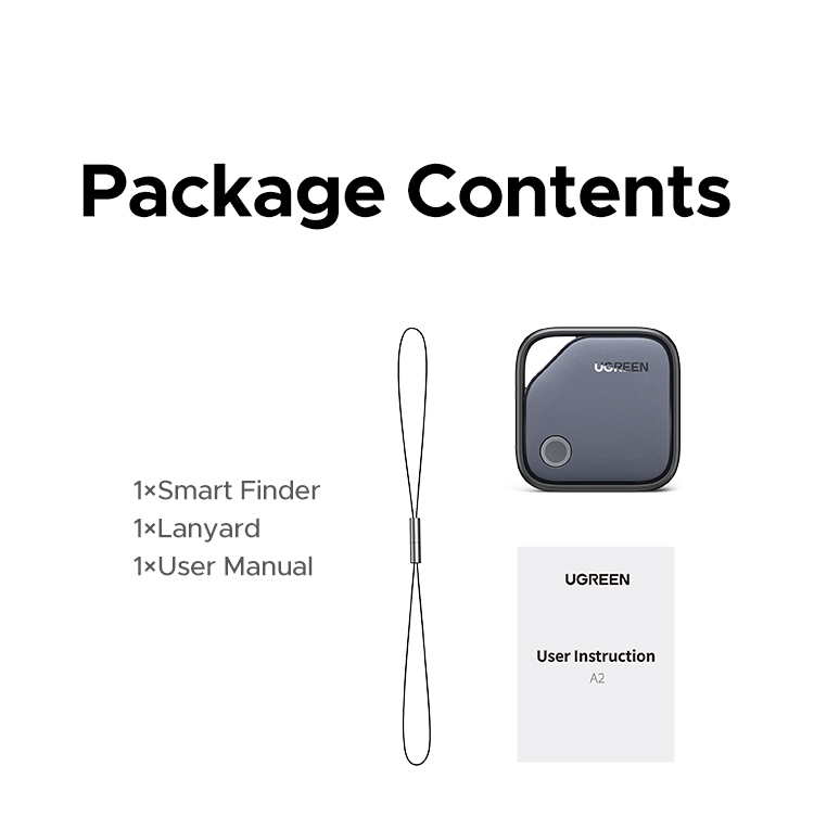 UGREEN Smart Tag Smart Locator Anti Lost Bluetooth5.0 Finder Airtag ...
