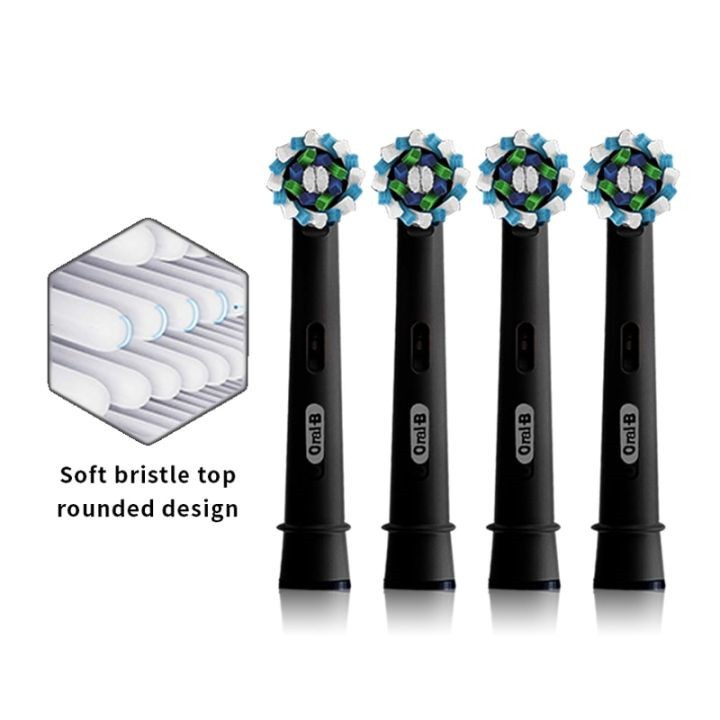 Oral-B EB50 cross-action electric toothbrush replacement head, black ...