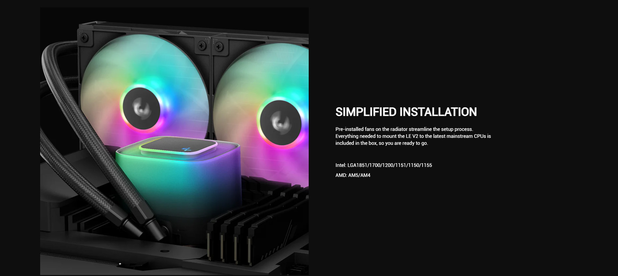Deepcool LE240 V2 LE360 V2 ARGB CPU AIO Cooler 360mm 5V 3PIN ARGB Mobo Lighting Sync For Intel ...