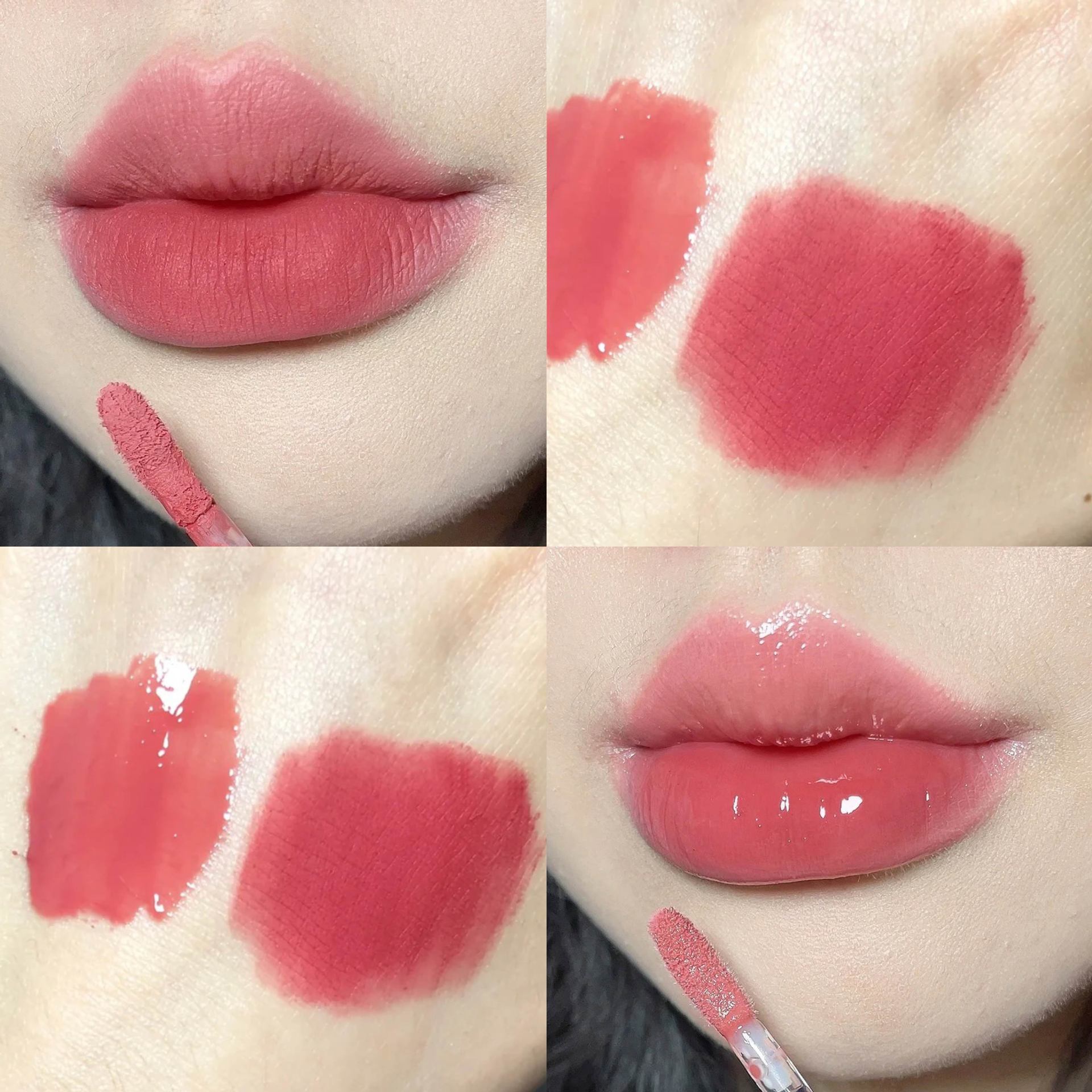 2 in 1 Double Head Matte Glossy Lipstick Set Waterproof Silk Velvet Lip ...