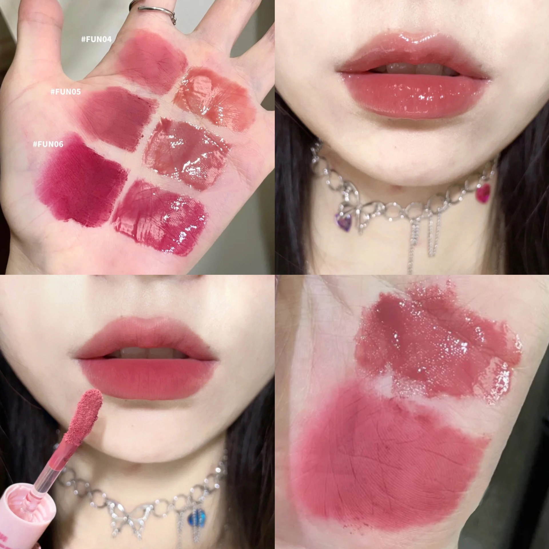 2 in 1 Double Head Matte Glossy Lipstick Set Waterproof Silk Velvet Lip ...
