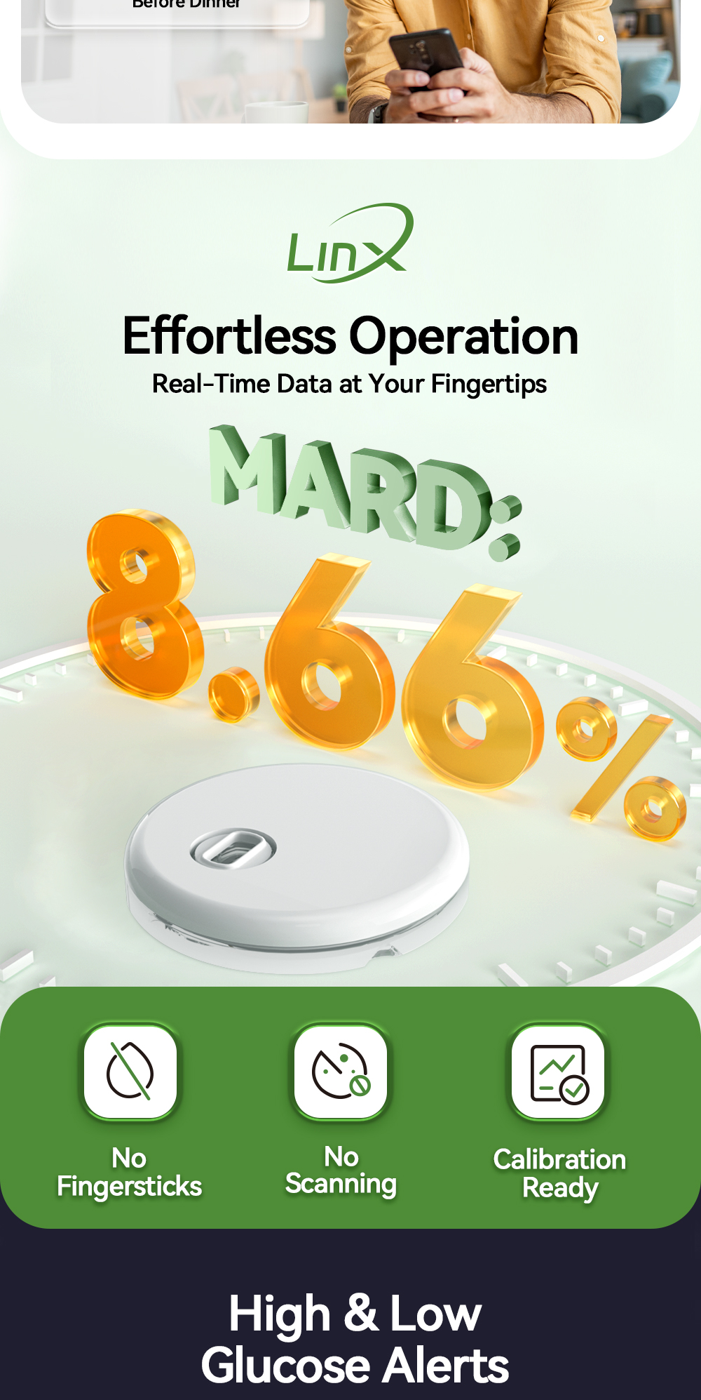 Microtech LinX 2 Full Set Continuous Glucose Monitoring System Sensor ...