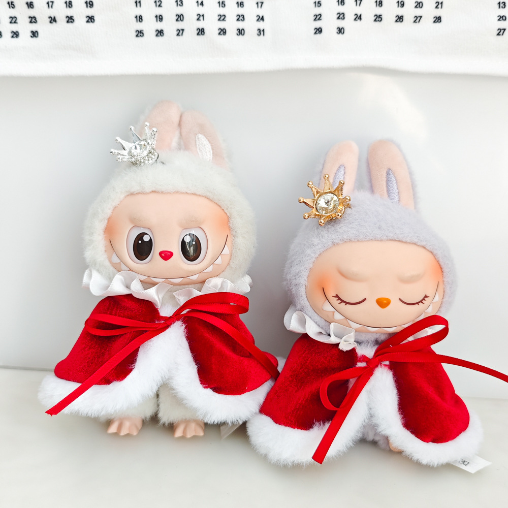 Labubu doll clothing accessories, queen cloak with crown, Nezha costume ...