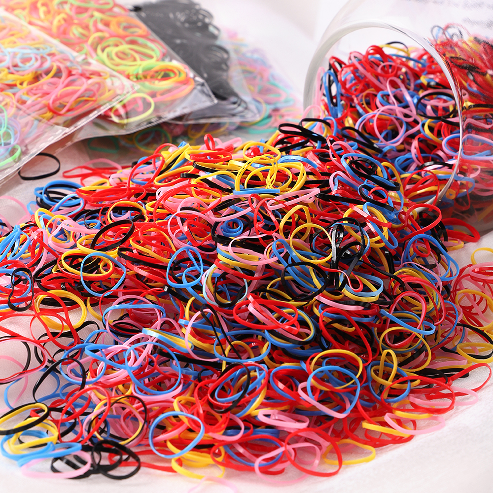 500PCS Soft Hair Ties for Girls, No Tangle Ponytail Holders, Colorful ...