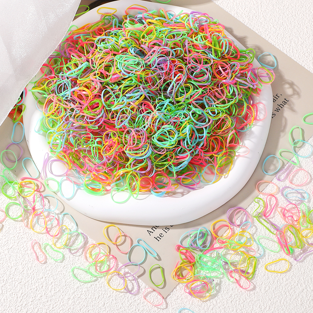500PCS Soft Hair Ties for Girls, No Tangle Ponytail Holders, Colorful ...