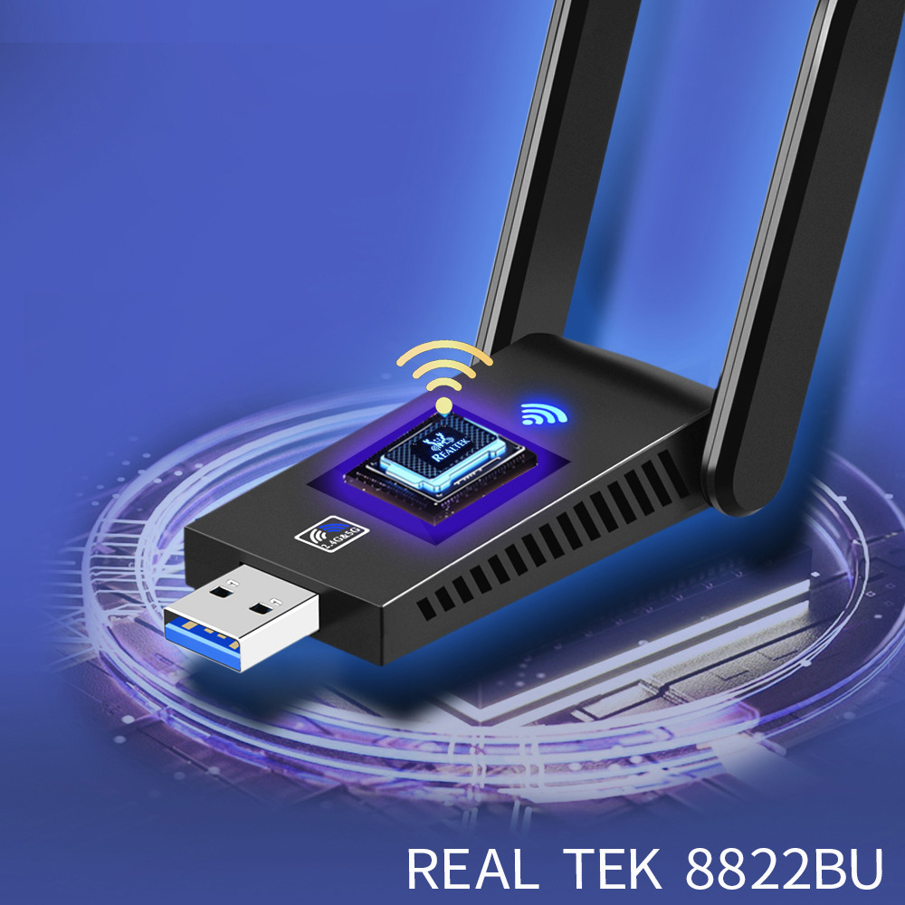 1300Mbps USB 3.0 WiFi Bluetooth 5.0 Adapter 2in1 Dongle Dual Band 2.4G ...