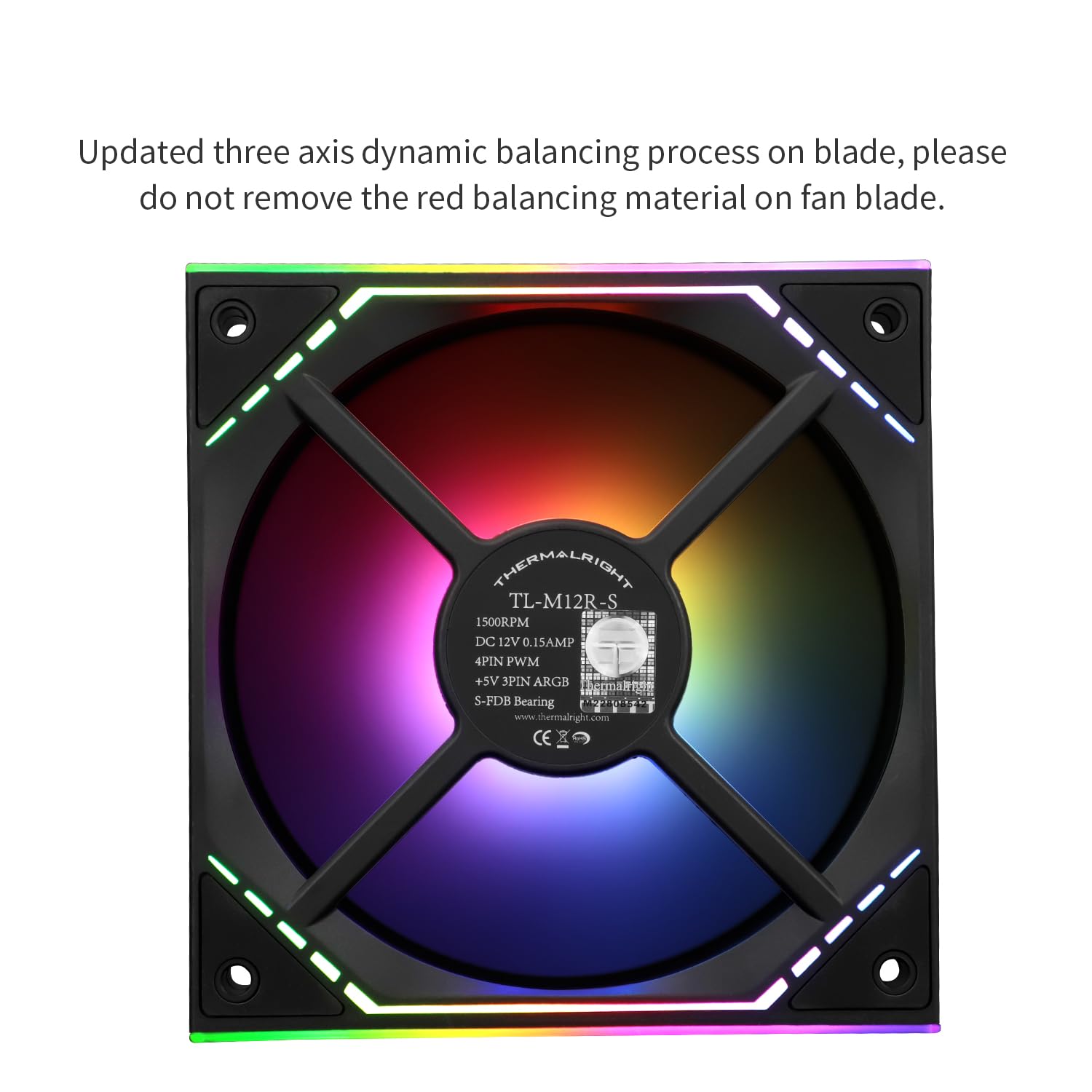 Thermalright TL-M12R-S ARGB Reverse fan Case Fan 120mm with ARGB Mirror ...