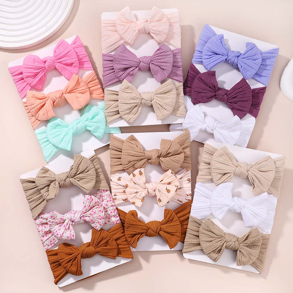 3Pcs/Lot Korean Baby Headbands for Baby Girls Turban Kids Elastic Hair ...