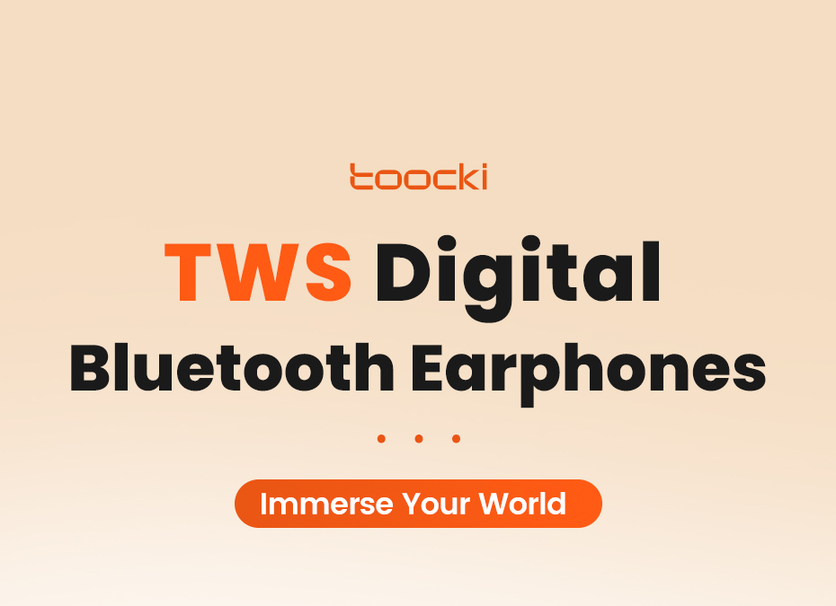 Toocki TWS Wireless Earphones HiFi Stereo Headphone LED Digital Display ...