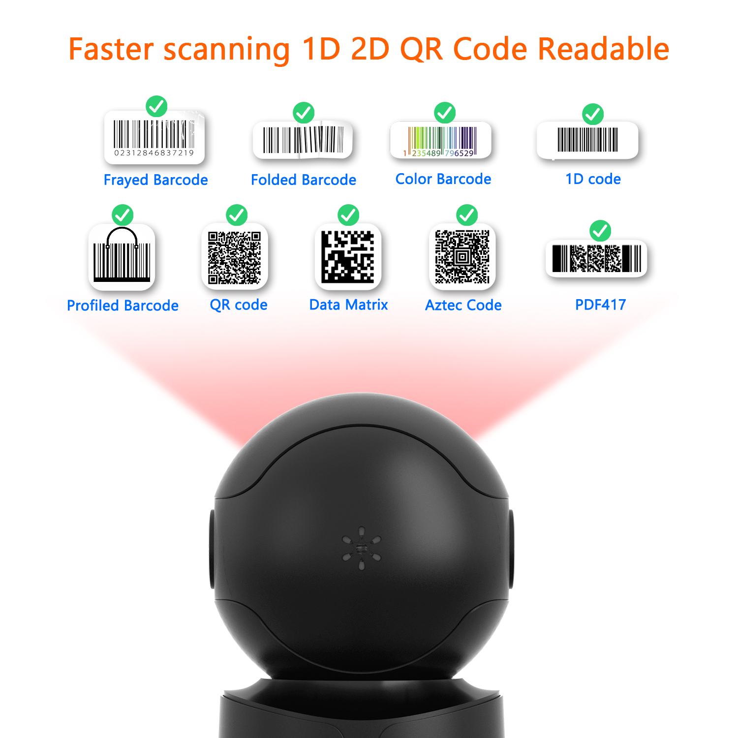 NETUM Scanner Automatic Omnidirectional Desktop Barcode Scanner Hands ...