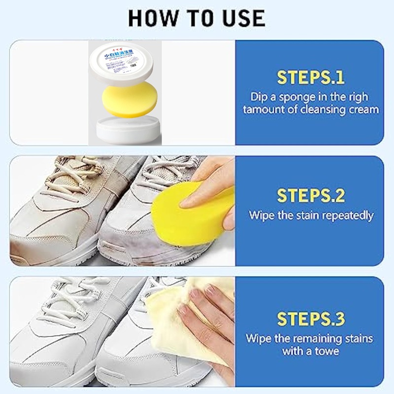120G/240G White Shoe Cleaning Cream – Versatile Stain Remover ...