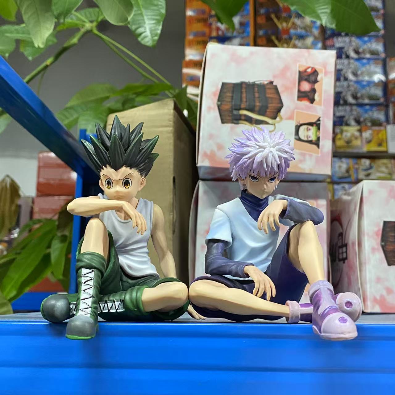 Hunter X Hunter Sit Position Killua Zoldyck and Gon FREECSS PVC Figure ...