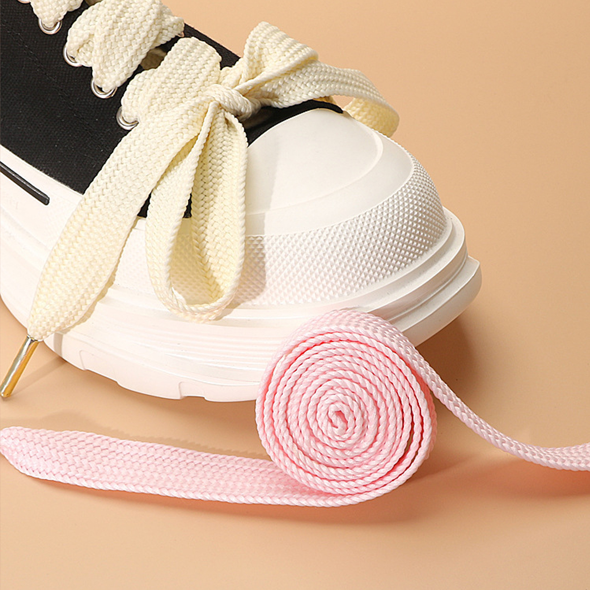Fat Wide Laces for Sneakers and Boots – 3/4 Durable Athletic Shoelaces ...