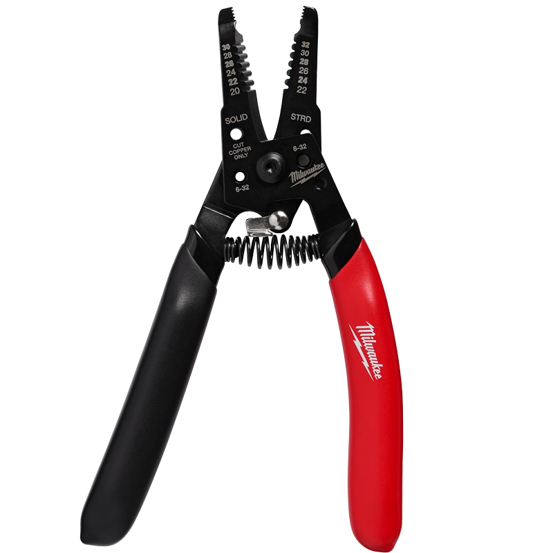 Milwaukee 48-22-3080 AWG Low Voltage Dipped Grip Wire Stripper Cutter ...