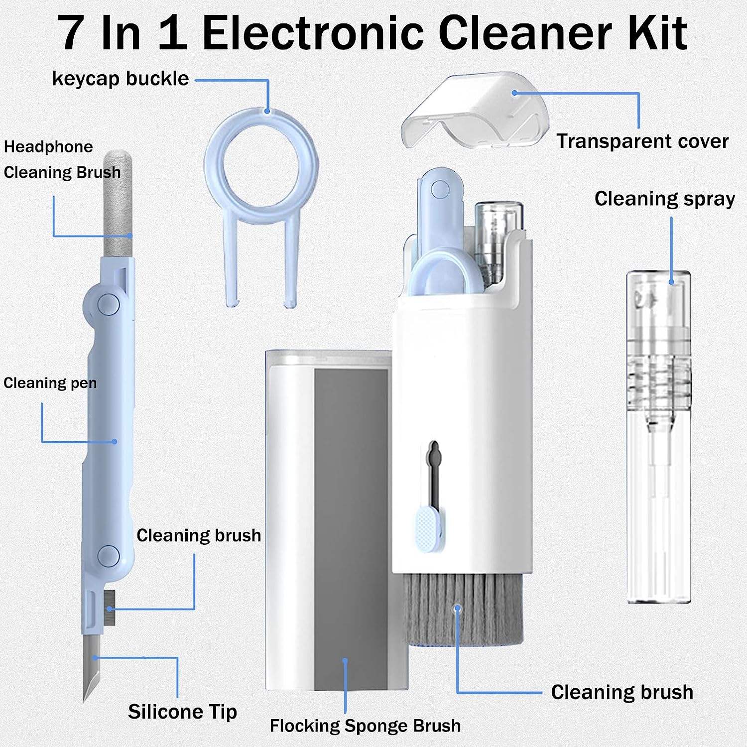 7 in 1 Computer Keyboard Cleaner Brush Kit Earphone Cleaning Pen For ...