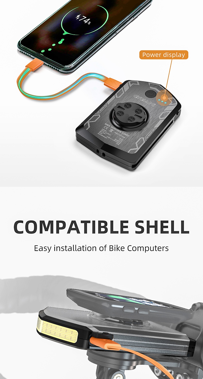 CYCLAMI Bicycle Light 5000mAh Daytime Headlight Ultralight Cycling ...