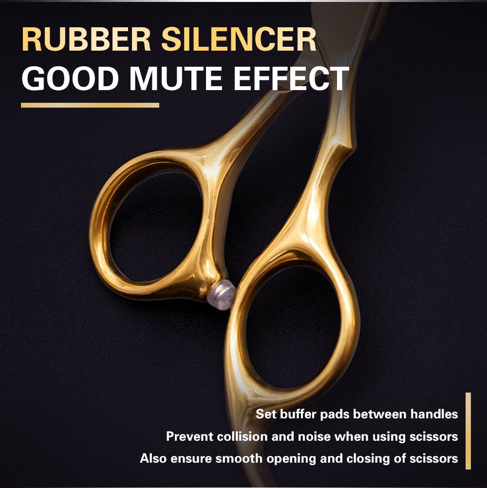 Ready Stock Beauty Salon Barber Gold Scissors 440C Kasho Japan Scissors ...