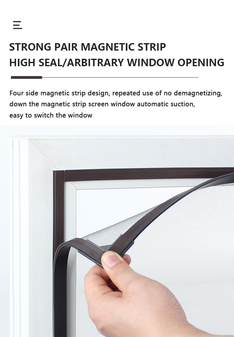 DIY Strong Magnetic Window Screen with Frame Simple High Quality Anti ...